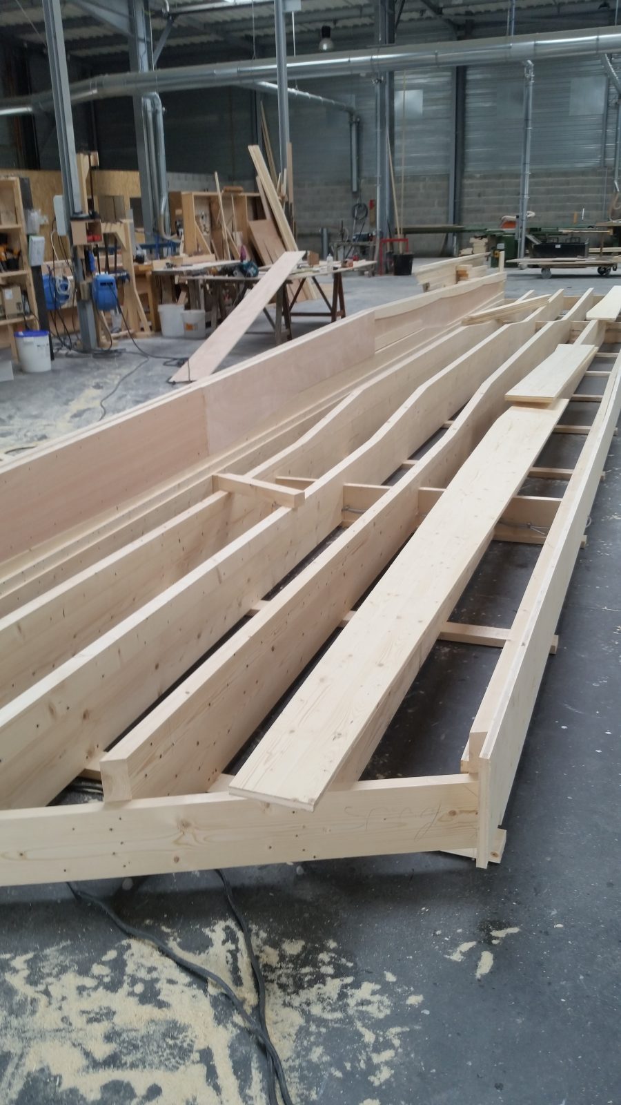 Tablier de pont mixte bois/métal - Coffrages Gaillard